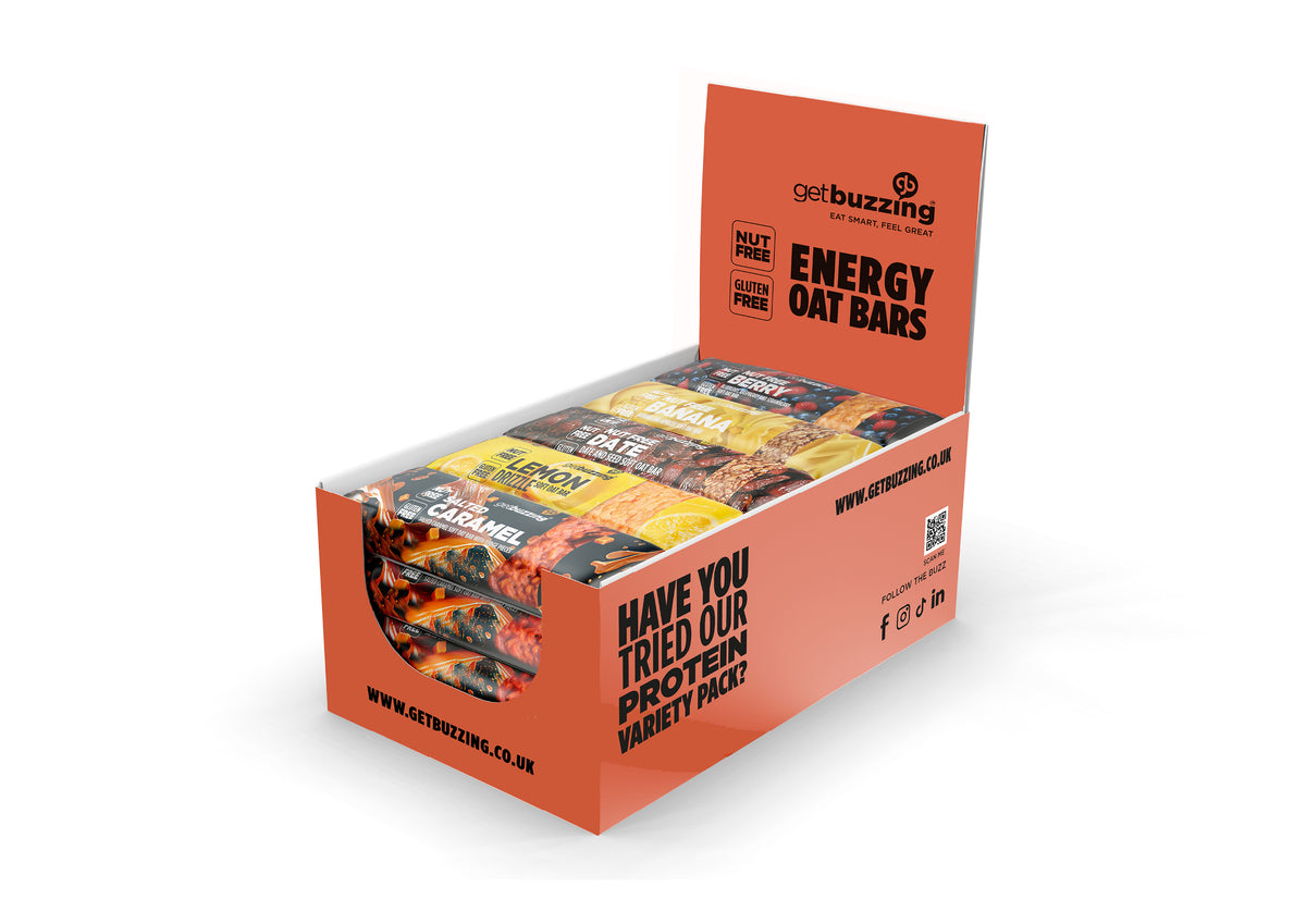 Energy Oat Bars- Mixed pack (20 bars) – Get Buzzing